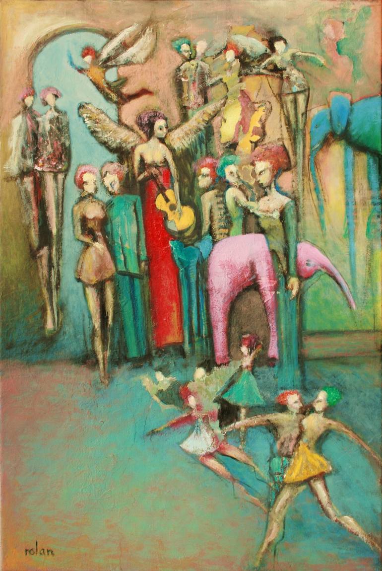 Pink Elephant Painting by Rolandas Butkevičius | Saatchi Art