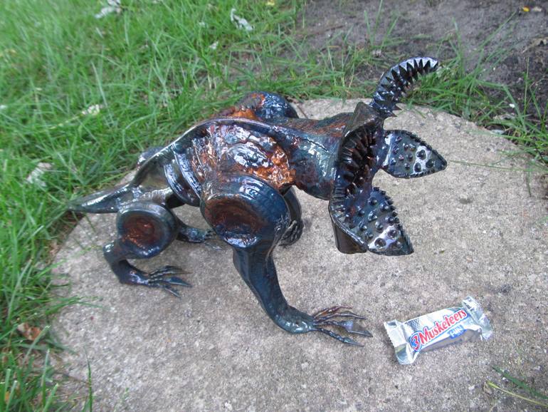 Darrtt The Welded Copper Demon Dog Sculpture by Richard Pauza | Saatchi Art