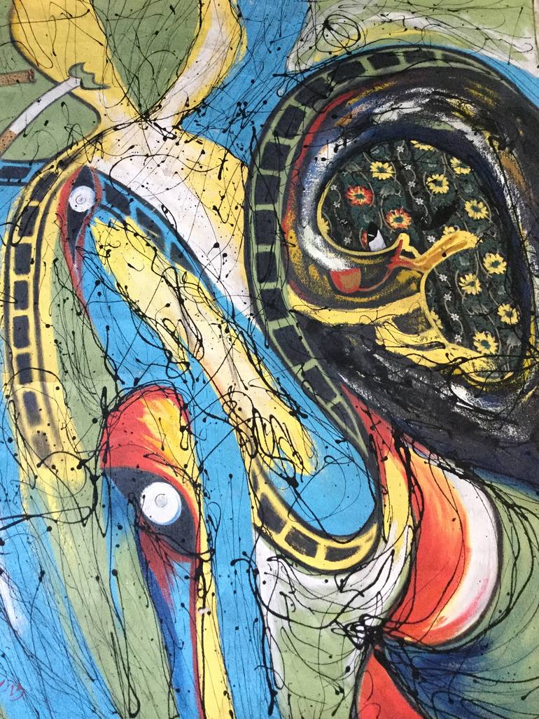New Normal Painting by Paul Ejedawe | Saatchi Art