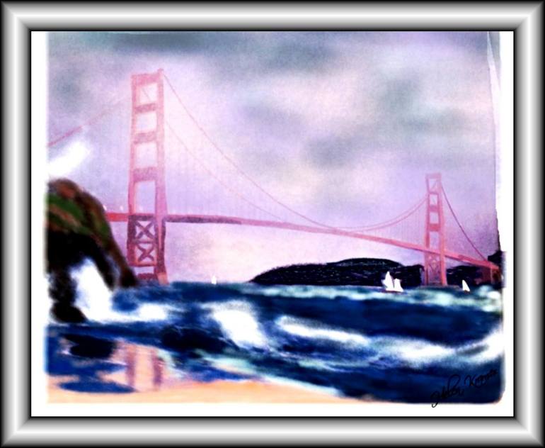 Baker Beach Drawing by Helen Kramer | Saatchi Art