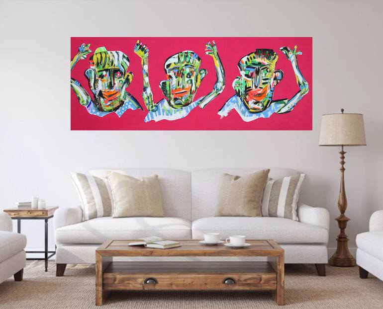 Portrait 180 X 70 CM / 70,86 Х 27,55 INCH Painting by V Lishko ...