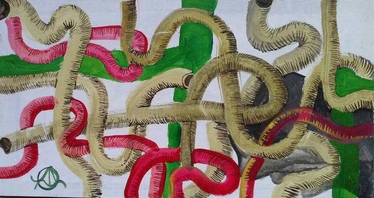 enter-exit Painting by Luka Dedic | Saatchi Art