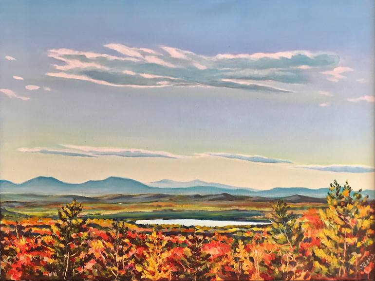 A View of Southeast Pond Sebago, Maine Painting by Jordan Balkansky ...