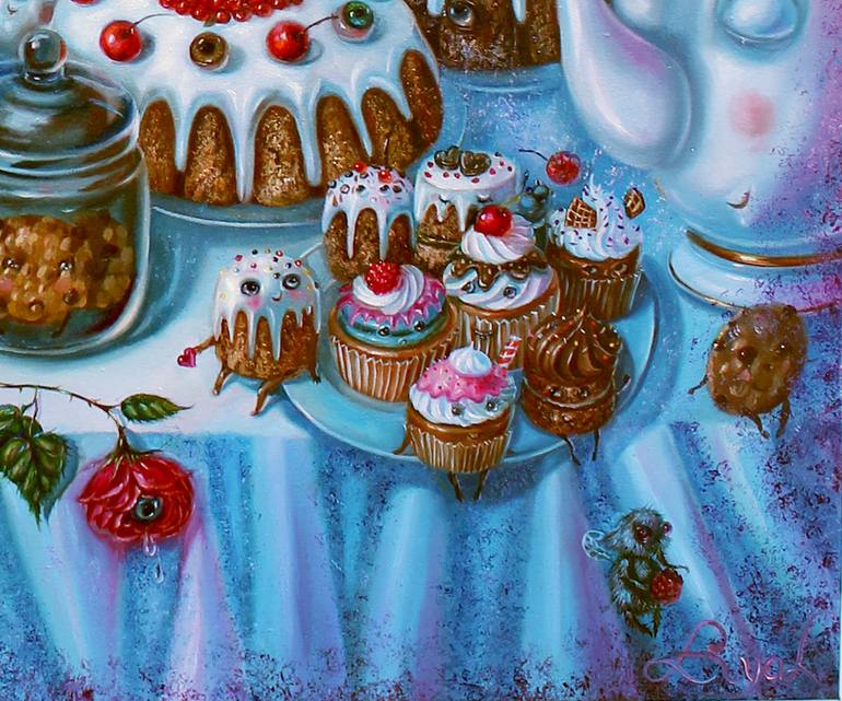 The Mad Tea-Party Painting by Emiliia Lynnyk | Saatchi Art