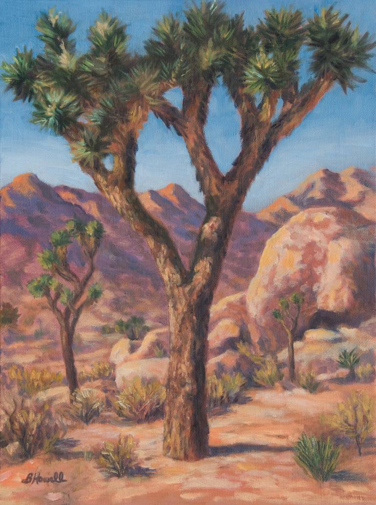 Joshua Tree in January Painting by Brenda Howell | Saatchi Art