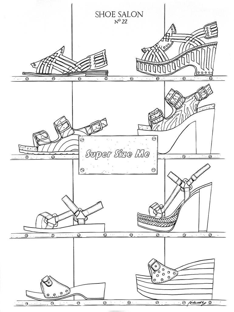 SBF2466 Shoe salon no. 22 Drawing by Joshua Wong | Saatchi Art
