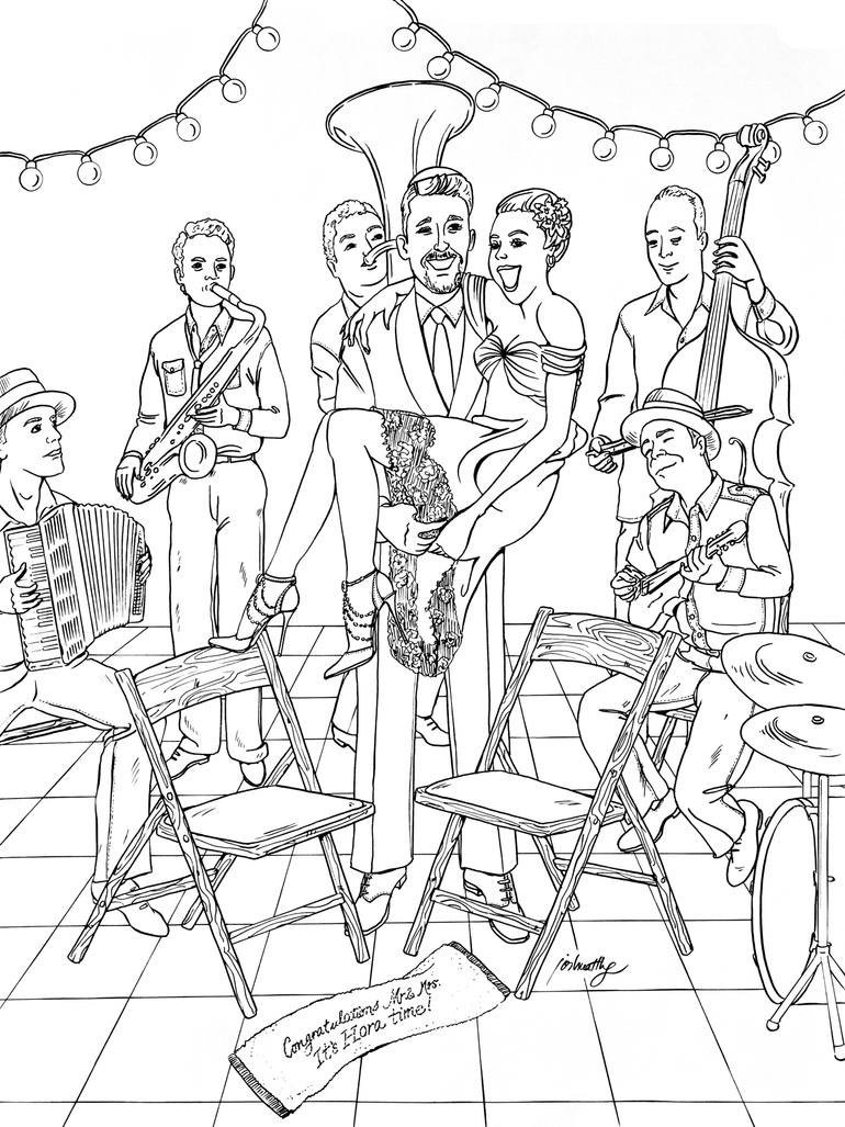 W2426 The chair dance. Drawing by Joshua Wong | Saatchi Art