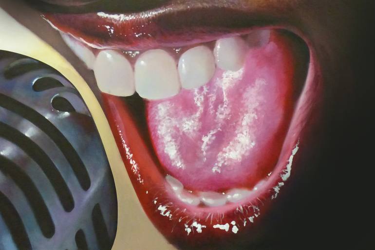 The Soul singer Painting by Ibrahima SOUMARE | Saatchi Art