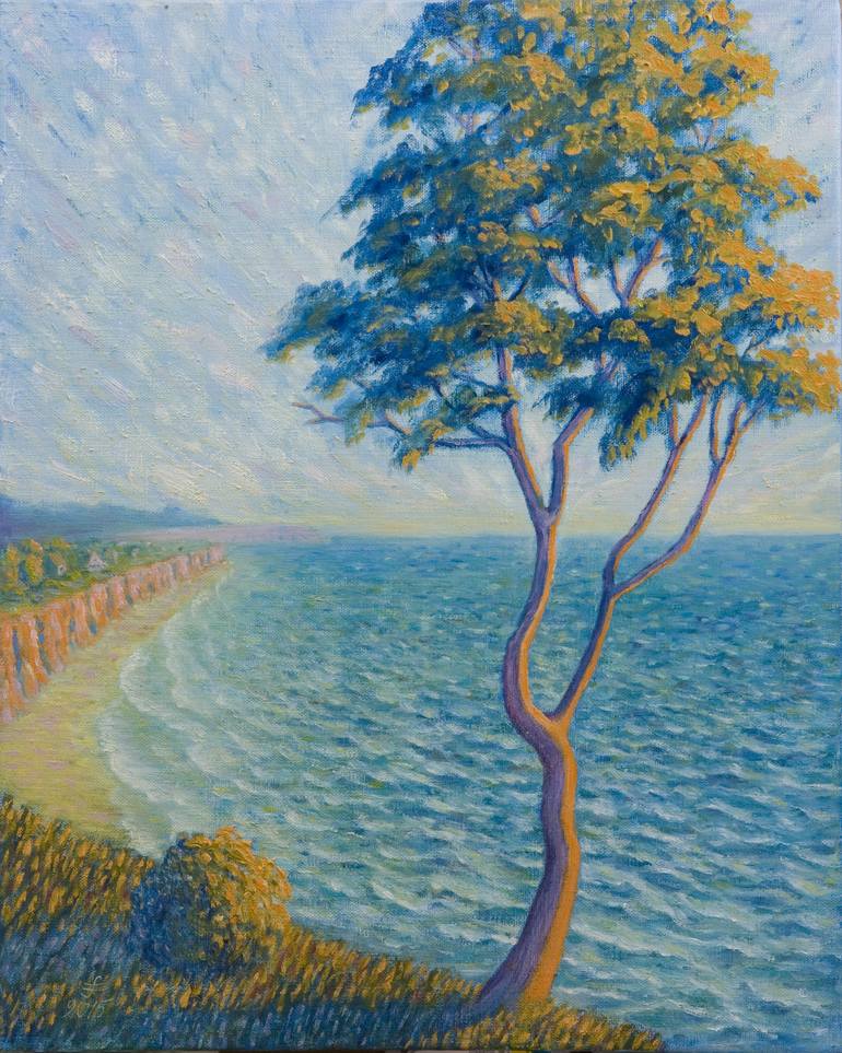 Beauty on the brink. (Acacia tree in Lebedyovka) Painting by Roman ...