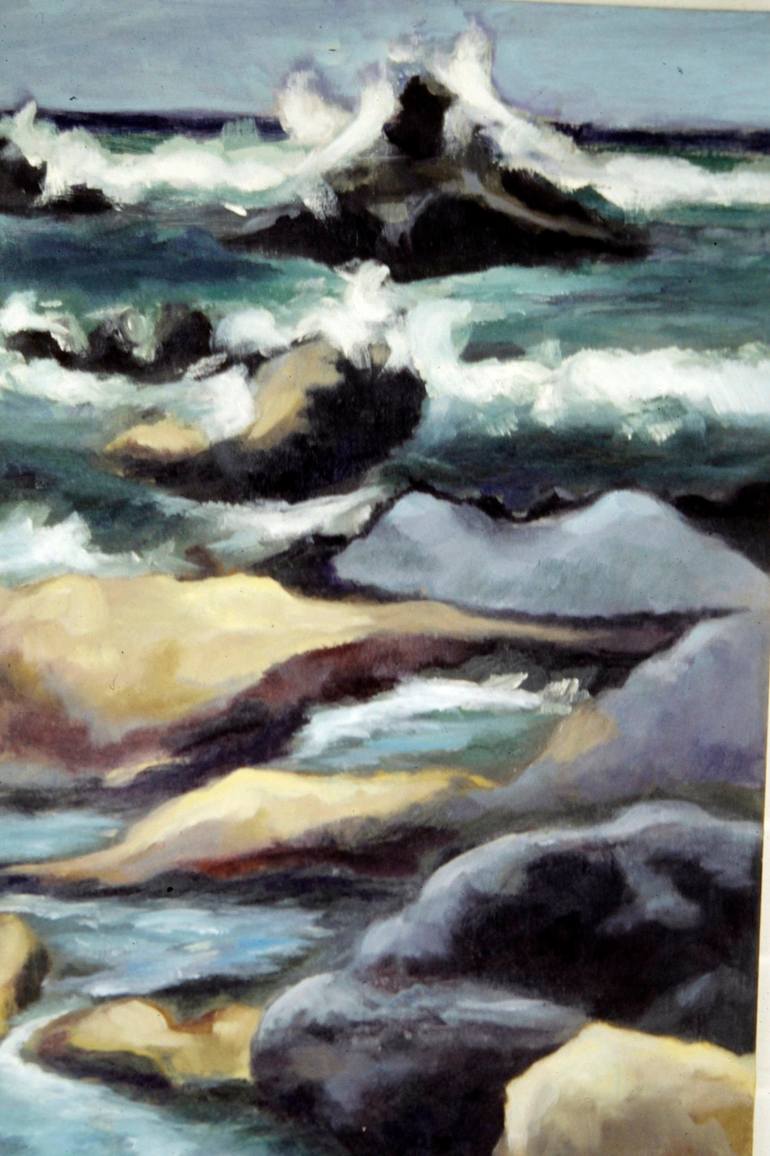 The Coming and Going of the Sea Painting by Jim Bliesner | Saatchi Art