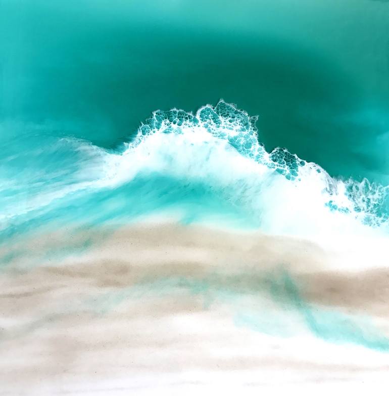 Wave Splash Painting by Martine Vanderspuy | Saatchi Art