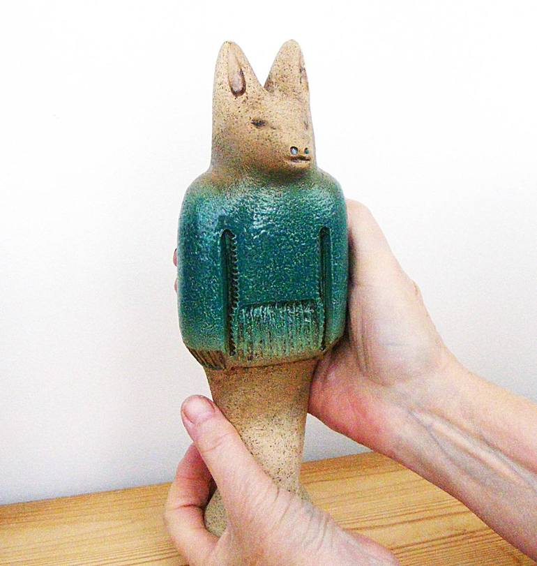 Anubis Jackal Headed Ancient Egyptian God - Ceramic Sculpture Sculpture ...
