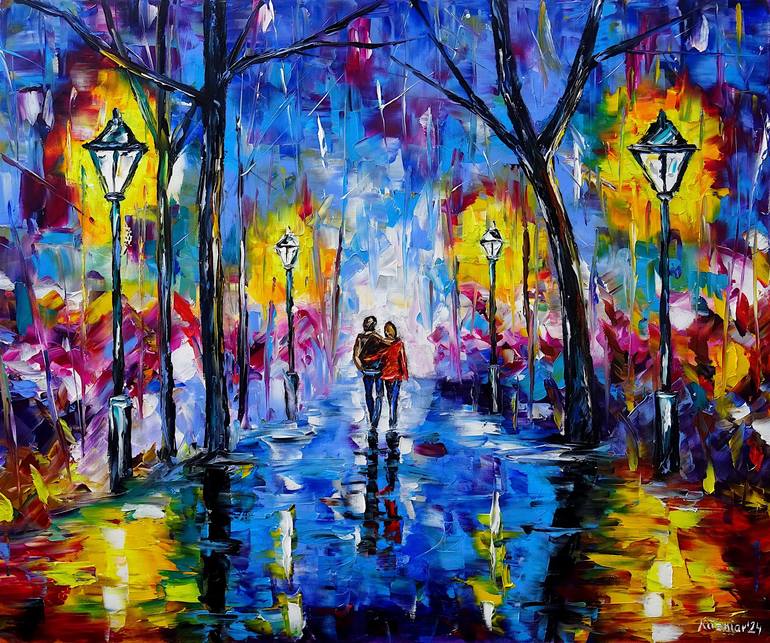 The night of love Painting by Mirek Kuzniar | Saatchi Art