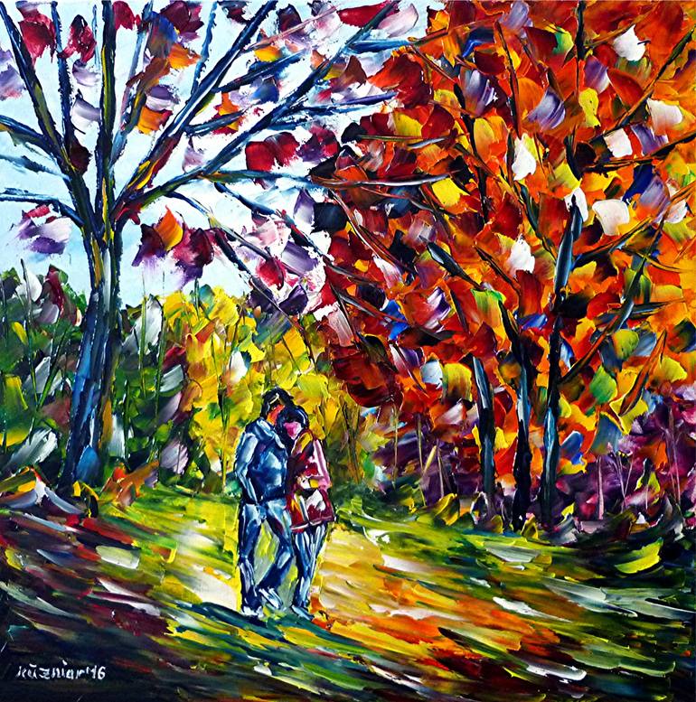 Autumn on the Waldheide, Heilbronn Painting by Mirek Kuzniar | Saatchi Art