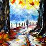 Autumn Loneliness Painting by Mirek Kuzniar | Saatchi Art