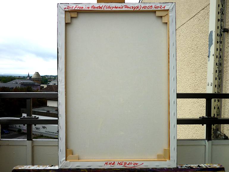 The woman in the coat (Stephanie Baczyk) Painting by Mirek Kuzniar ...