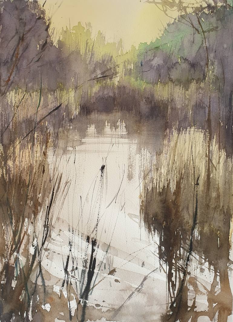 Landscape 083020 Painting by Cihan Polat | Saatchi Art