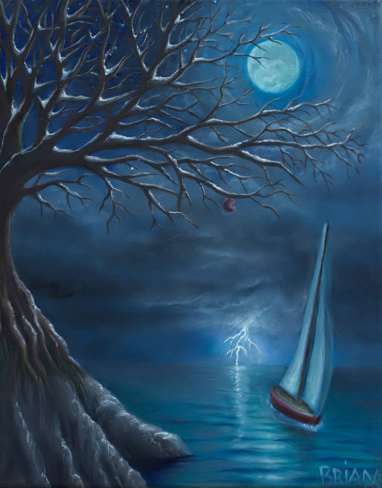 Tree of Knowledge Painting by Brian Nunes | Saatchi Art