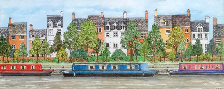 Towpath Painting by Amanda Hughes | Saatchi Art