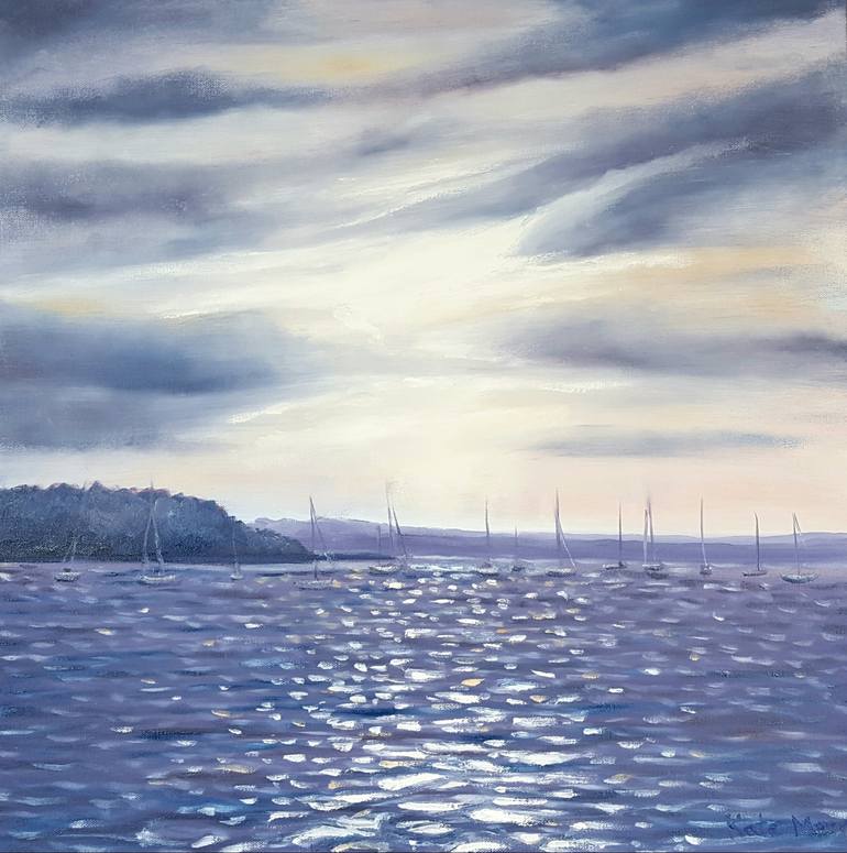 Light through the clouds Painting by Kate Marr | Saatchi Art