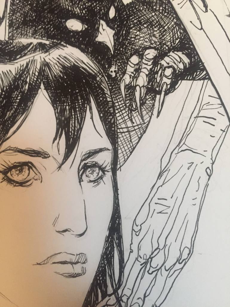 Mora and the Beasts Drawing by Paul Harmon | Saatchi Art