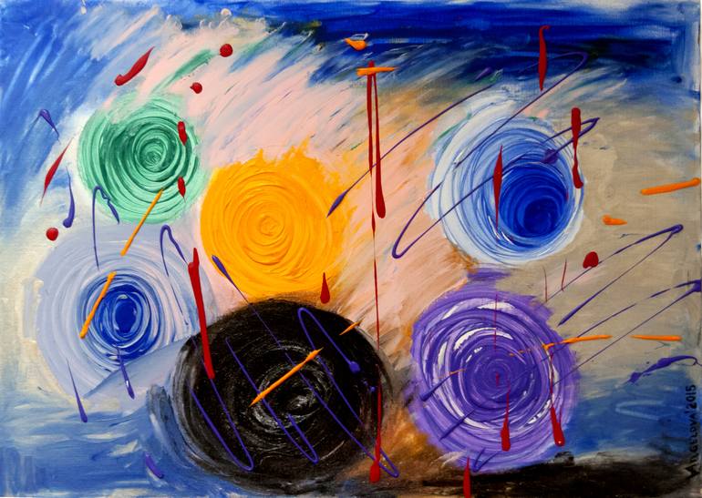 Spectrum of the Human Aura Painting by Polina Angelova | Saatchi Art