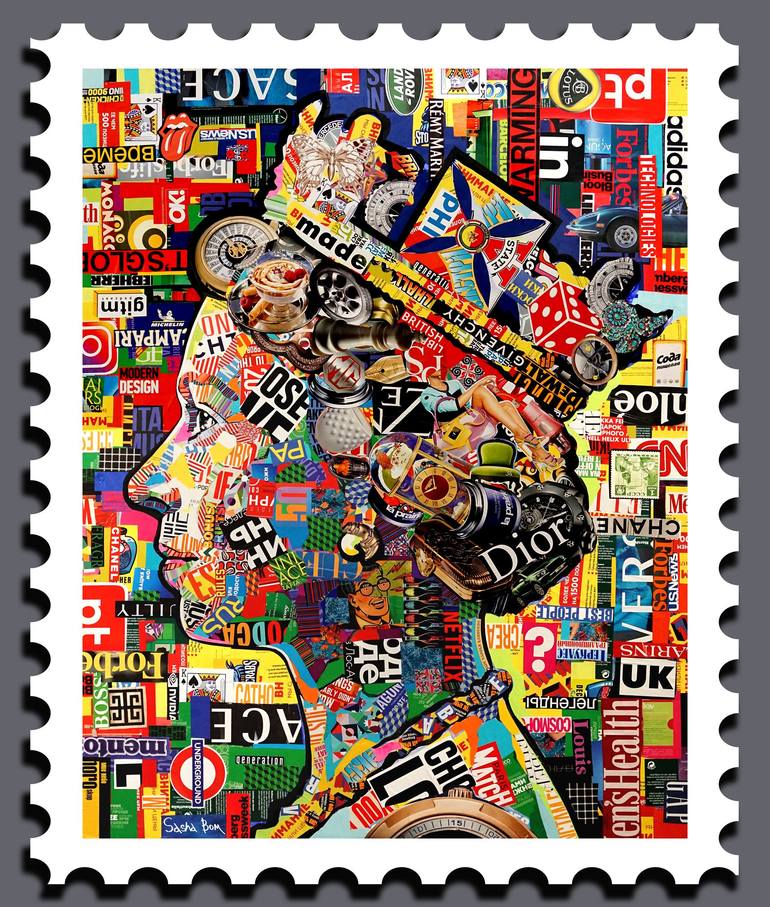 Royal Mail Collage by Sasha Bom | Saatchi Art