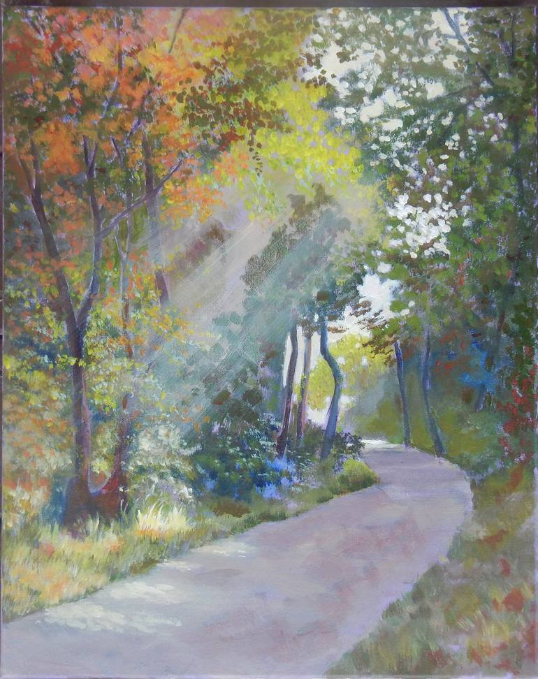 Morning Stroll Painting by Joy Parks Coats | Saatchi Art