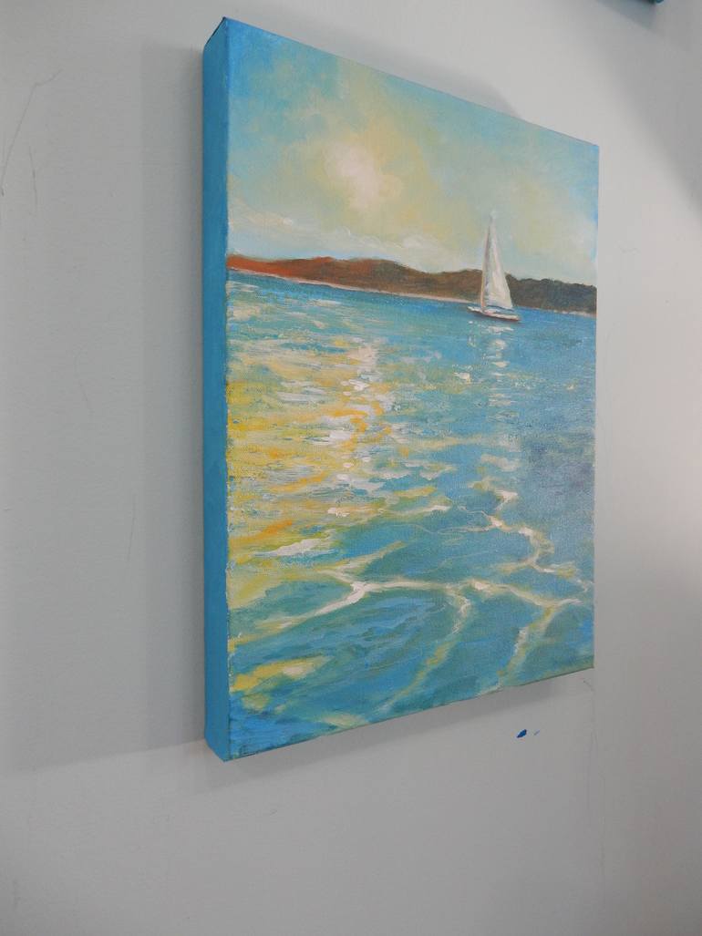 Morning Sail Painting by Joy Parks Coats | Saatchi Art