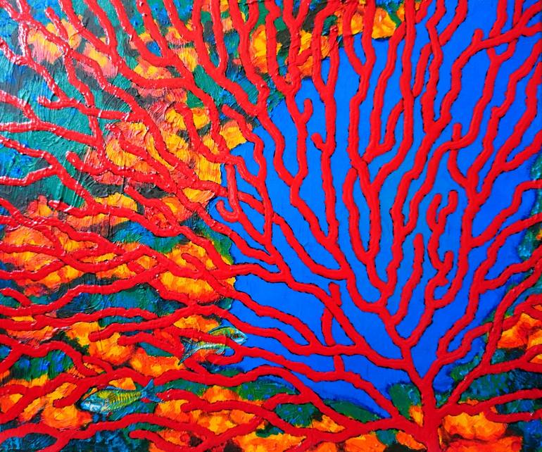 Gorgonia Painting by Karlijn Surminski | Saatchi Art
