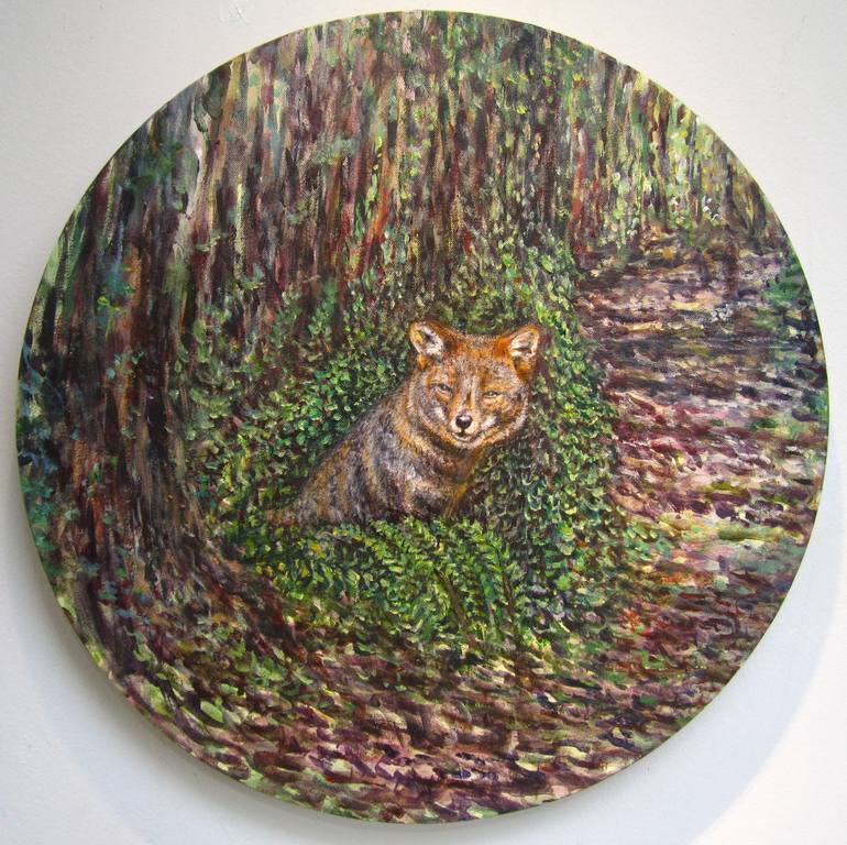Fox from Chiloe Painting by Maritxu Otondo | Saatchi Art