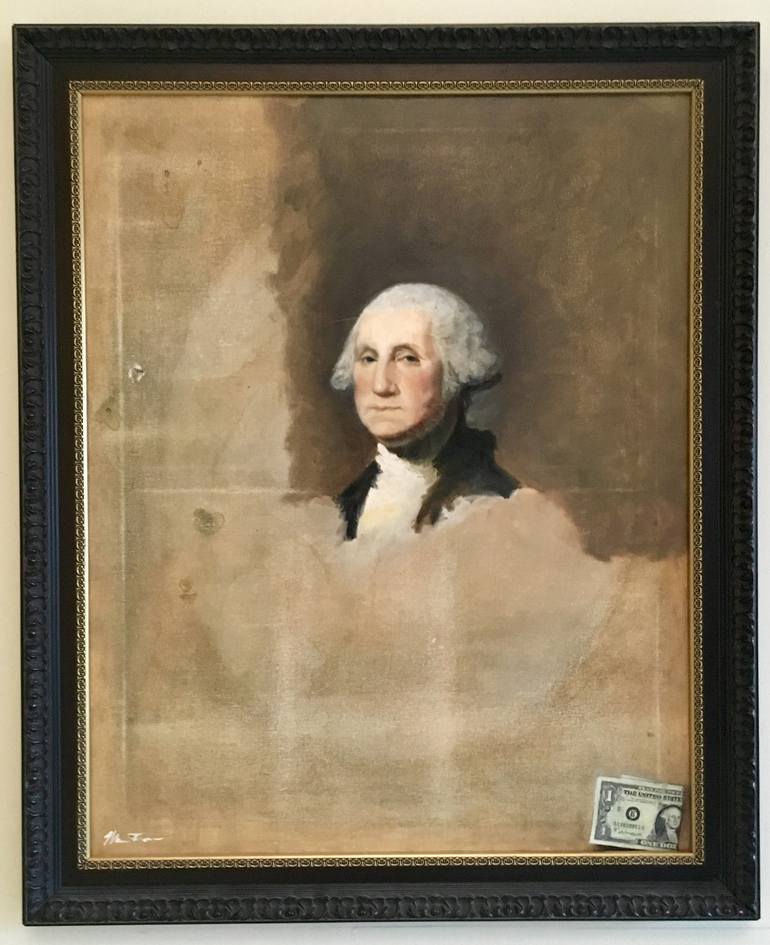 Wa$hington Reproduction Painting by Mark Tortorella | Saatchi Art
