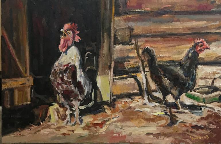 Oil Painting On Canvas Family life Painting by Vsevolod Chistiakov ...