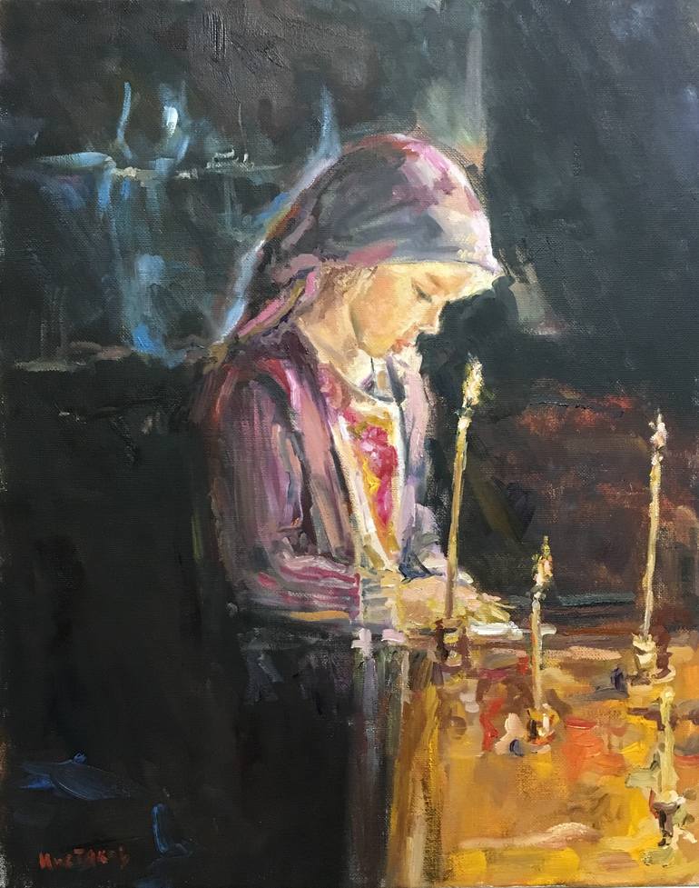 Oil Painting On Canvas Quiet Easter Original Artwork Impressionism ...