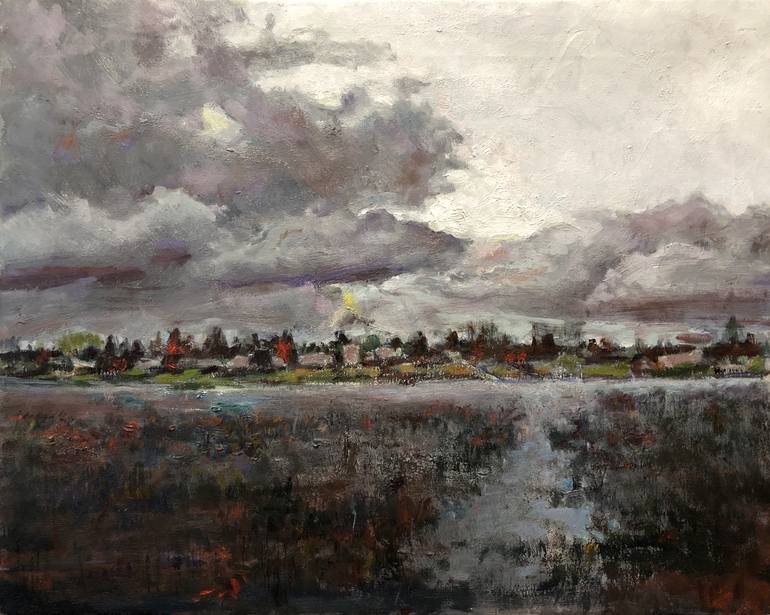 Oil Painting On Canvas Evening Mood Painting by Vsevolod Chistiakov | Saatchi Art