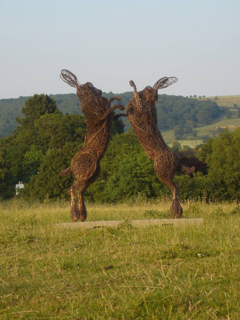 Mad March Hares Sculpture by Rupert Till | Saatchi Art