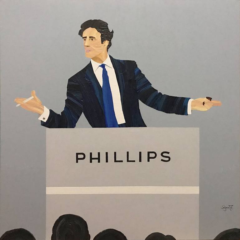 The Auctioneer (Henry Highley) Painting by Lincoln Magalhães | Saatchi Art