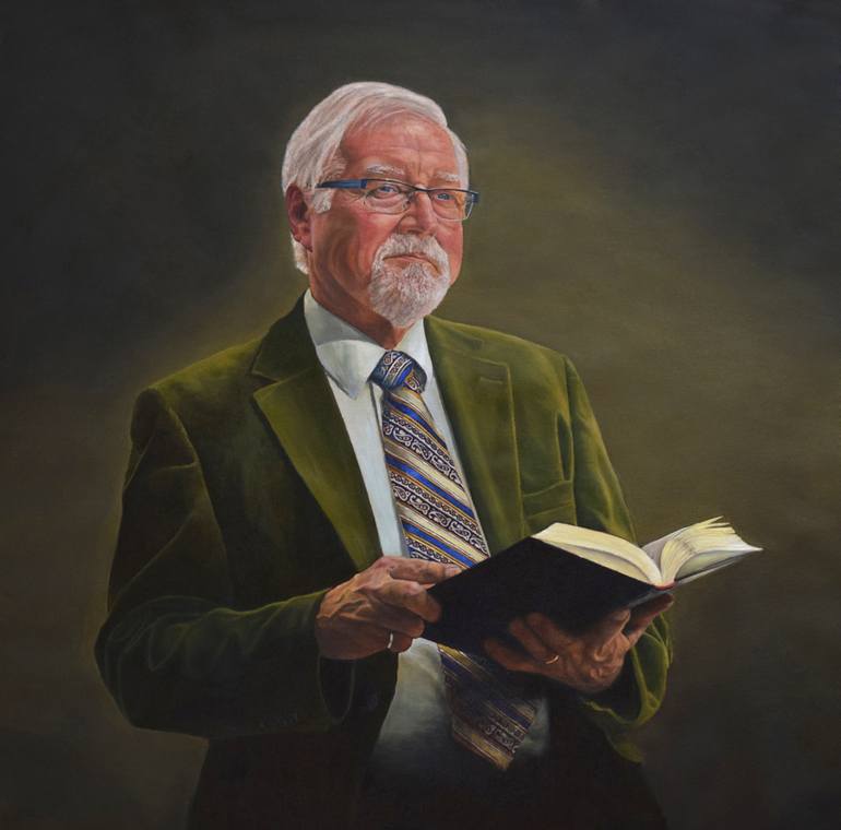 Bio Engineer professor Painting by Richard Talbot | Saatchi Art