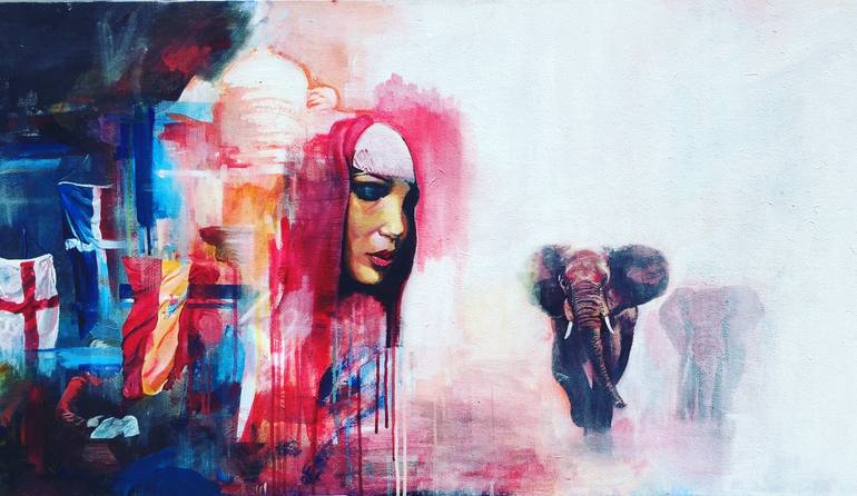 The Colonialism of Her Painting by Daniel Andreu | Saatchi Art