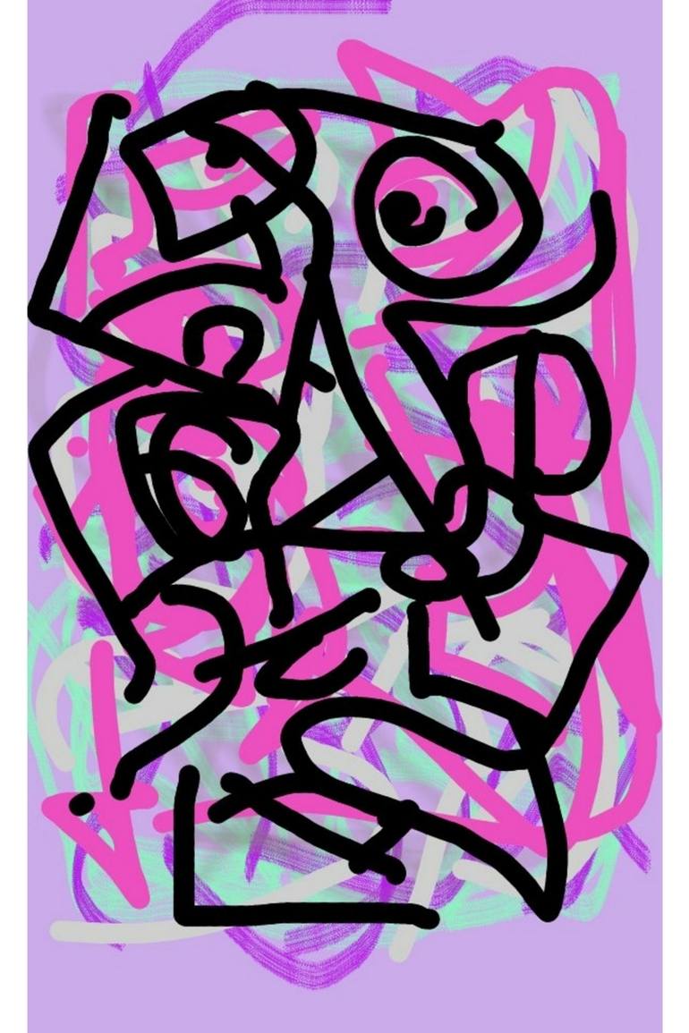 Jass doodles in spacetime: virtual study No 1 Mixed Media by Gabriel ...