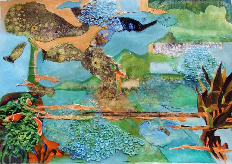 Marine Fantasy Collage by Myra Evans | Saatchi Art