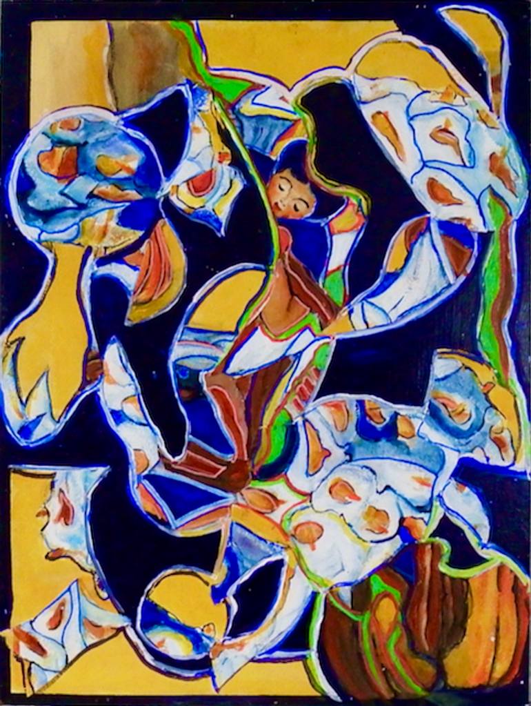 Find the Flowers Collage by Myra Evans | Saatchi Art