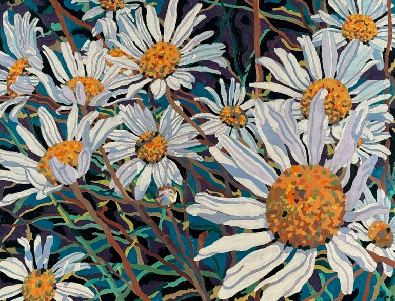 Daisies Painting by Dennis Short | Saatchi Art