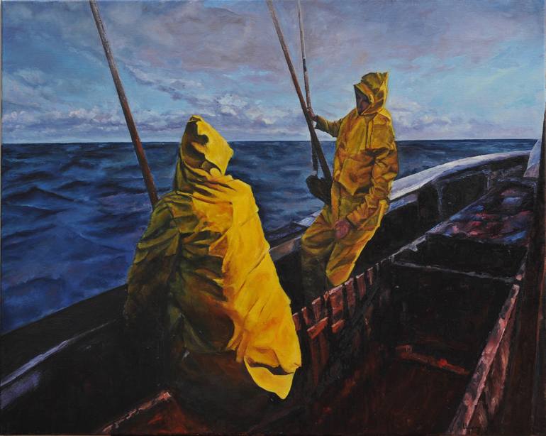 Dialogo de pesca / Fishing dialogue Painting by Fuensanta Ruiz Urien ...