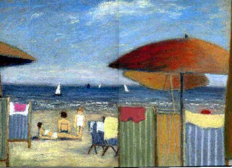Adria Beach Painting by Hans Hehl | Saatchi Art