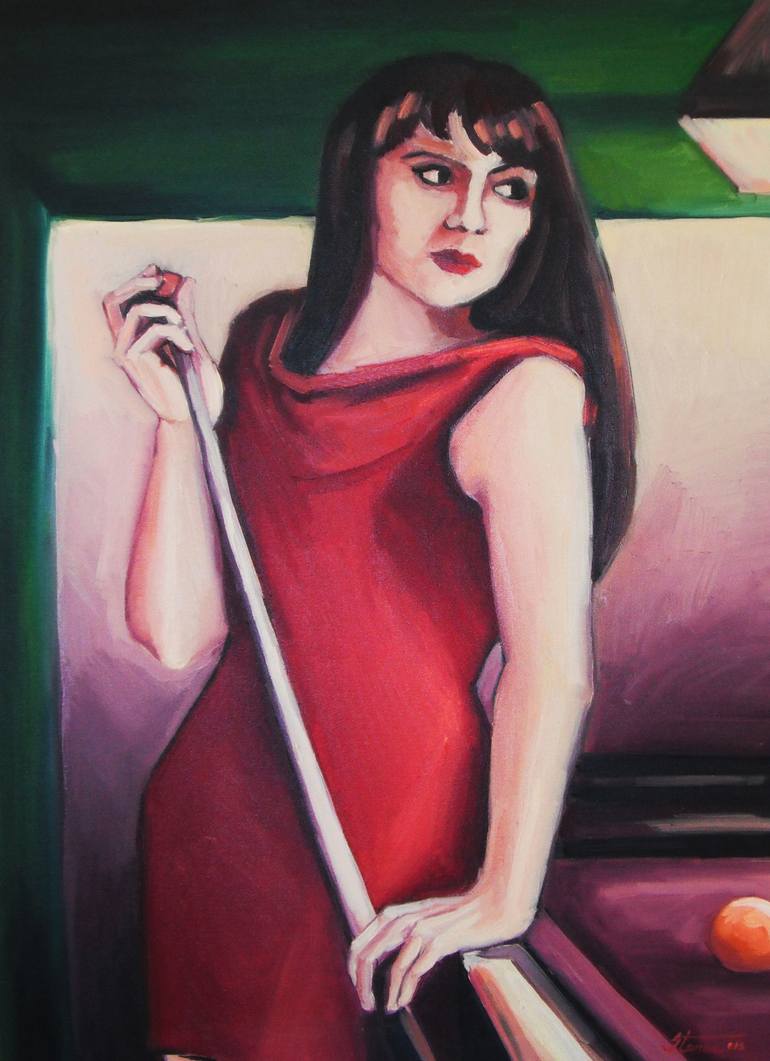 Lady on the move Painting by Kristina Stanek | Saatchi Art