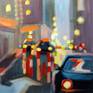 Traffic Lights Painting by Kristina Stanek | Saatchi Art