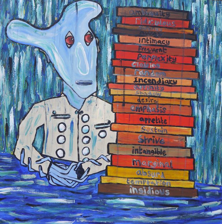 The conversations inside my head Painting by JJ Garner | Saatchi Art