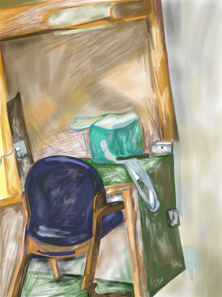 Colorless Room Drawing by Xiaoxuan Liu | Saatchi Art