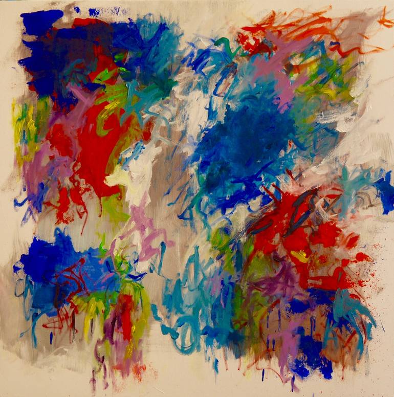 Flower-bomb Painting by Katrine P Funderud | Saatchi Art